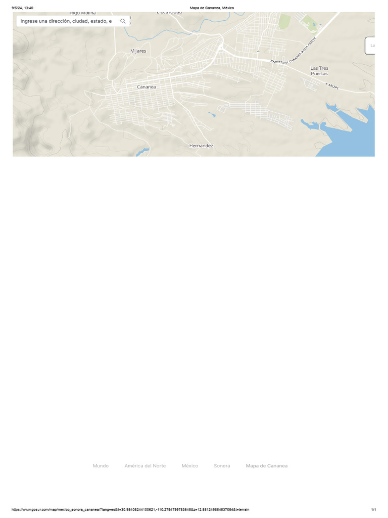 Mapa de Cananea, México | PDF