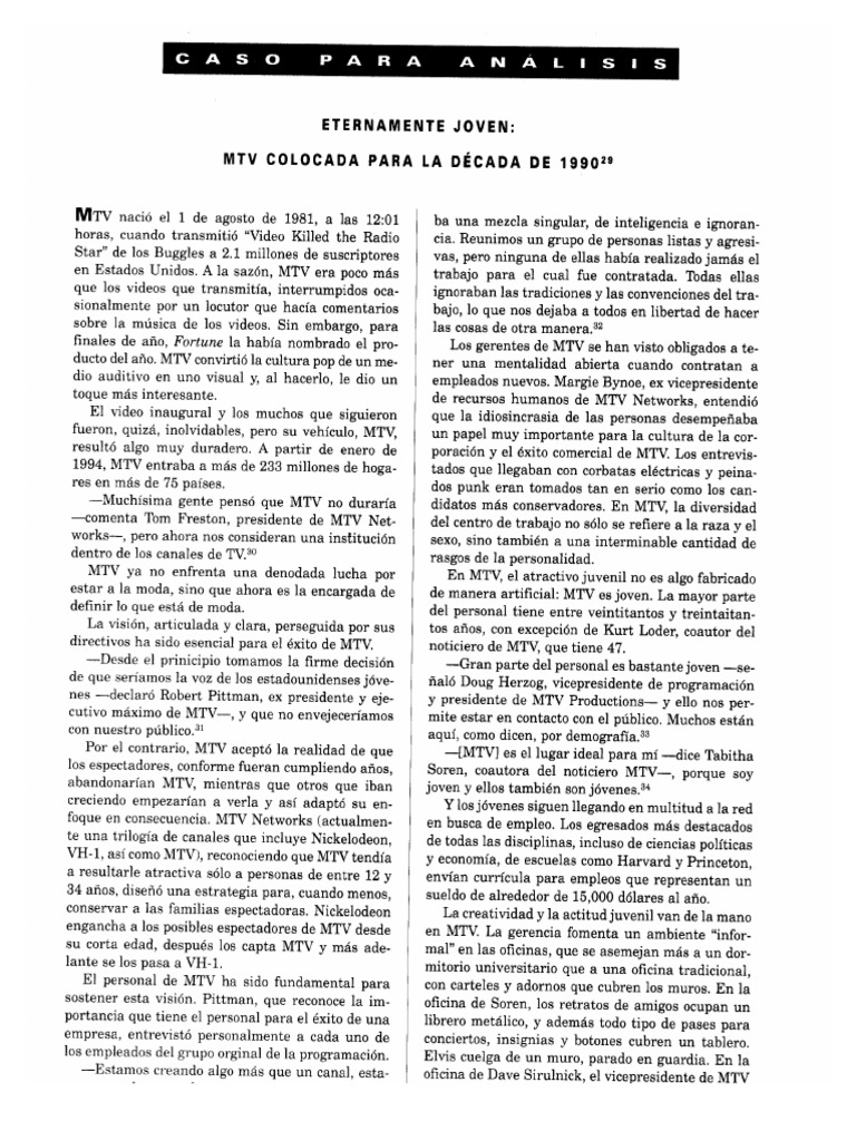 Caso MTV | PDF