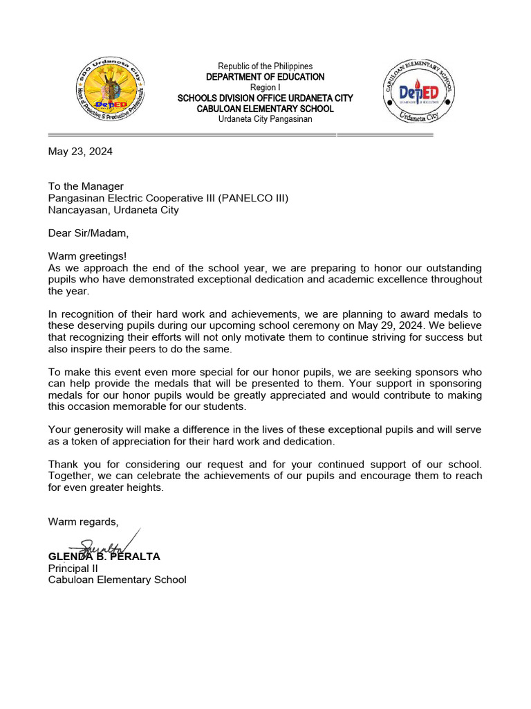 Panelco-Request Letter | PDF