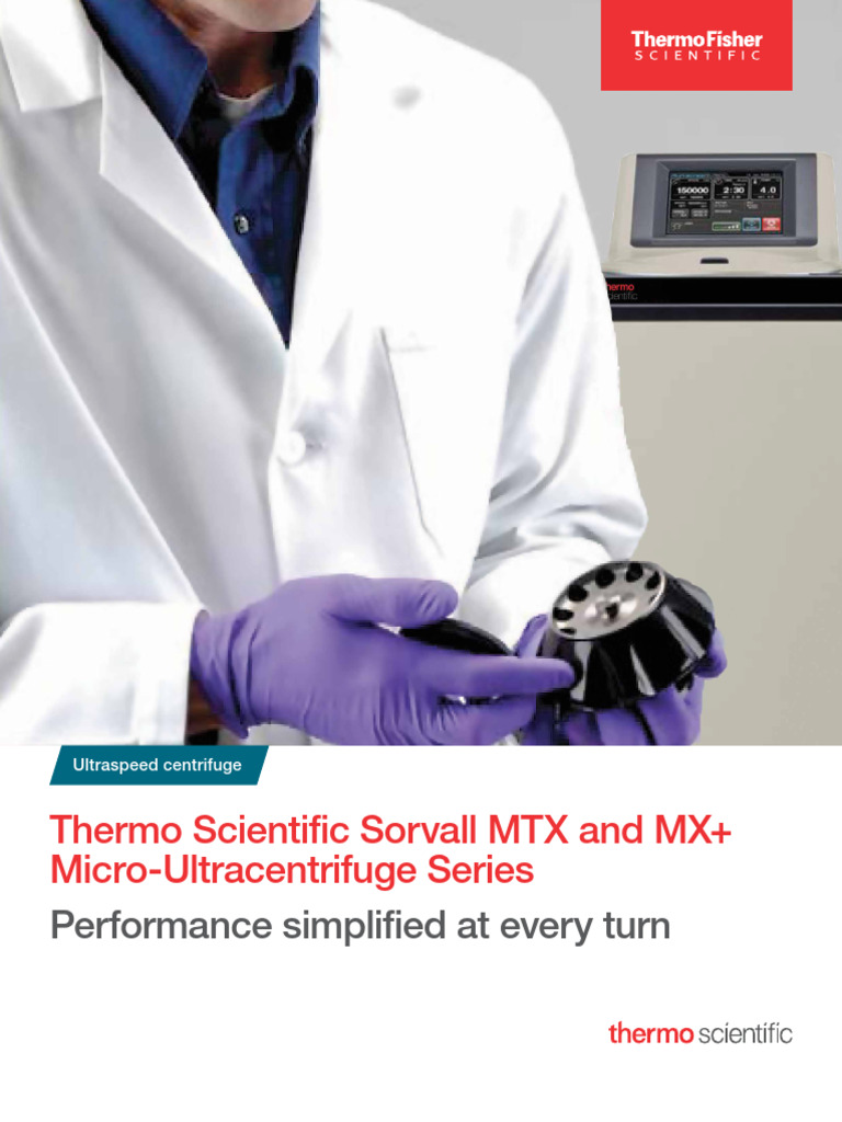 Sorvall MTX MX Mirco Ultracentrifuge Brochure | PDF | Centrifuge
