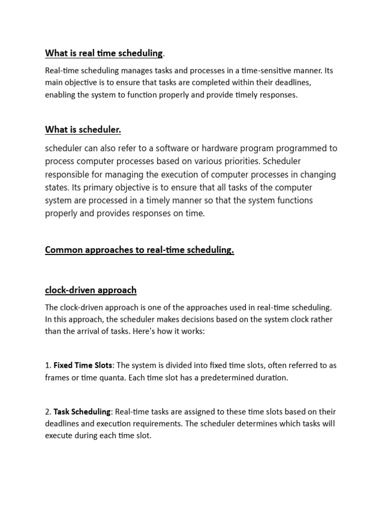 Rts Notes 2 | PDF | Scheduling (Computing) | Real Time Computing Rts Notes 2 | PDF | Scheduling (Computing) | Real Time Computing