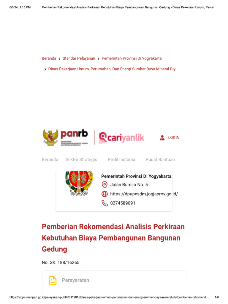 Pemberian Rekomendasi Analisis Perkiraan Kebutuhan Biaya Pembangunan ...
