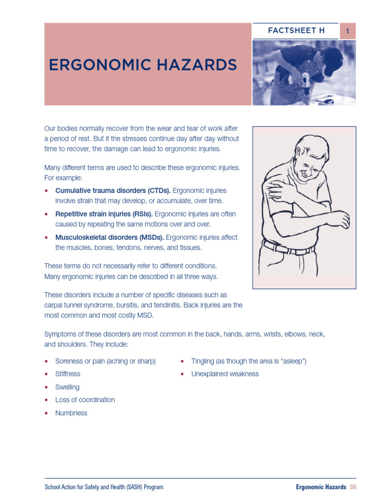 SN FS H Addressing-Ergonomic-Hazards | PDF | Human Factors And ...