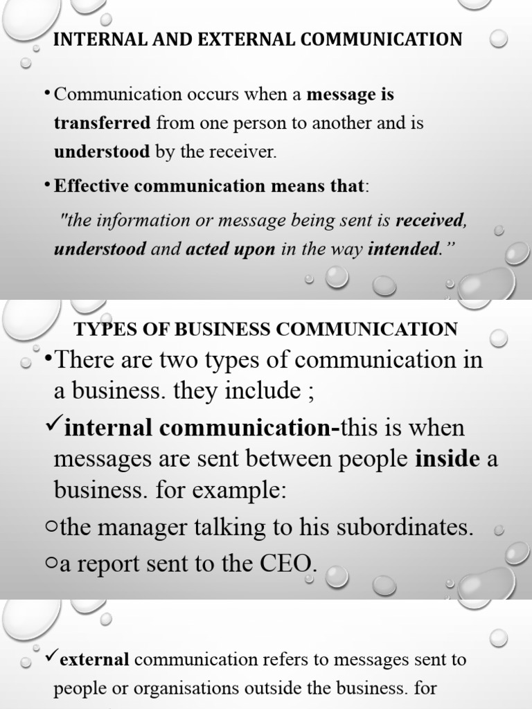 Internal and External Communication | PDF | Communication | Employment
