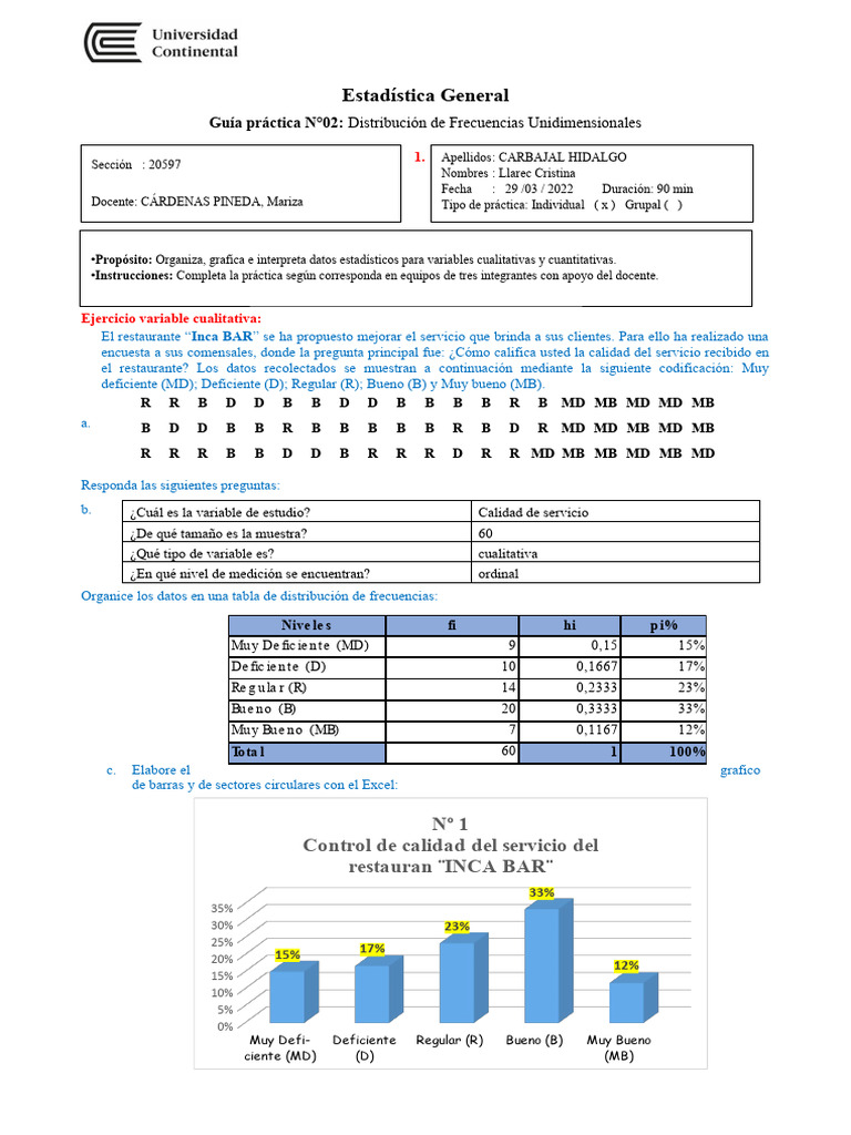 Semana 02 Guia Practica 02 | PDF | Estadísticas | Métodos de evaluación