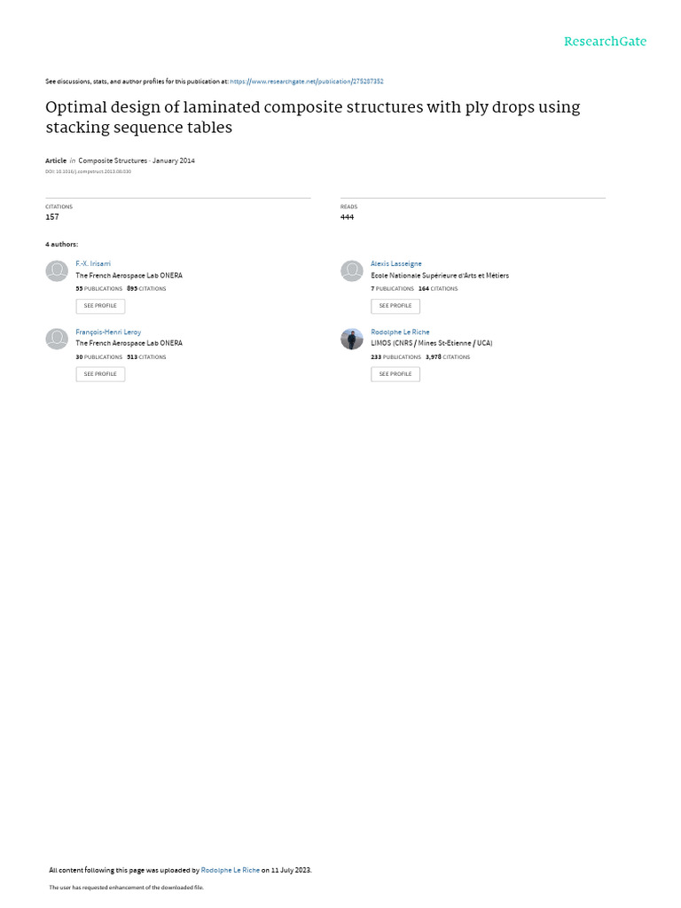 Ply Drop Published Version | PDF | Mathematical Optimization | Composite Material