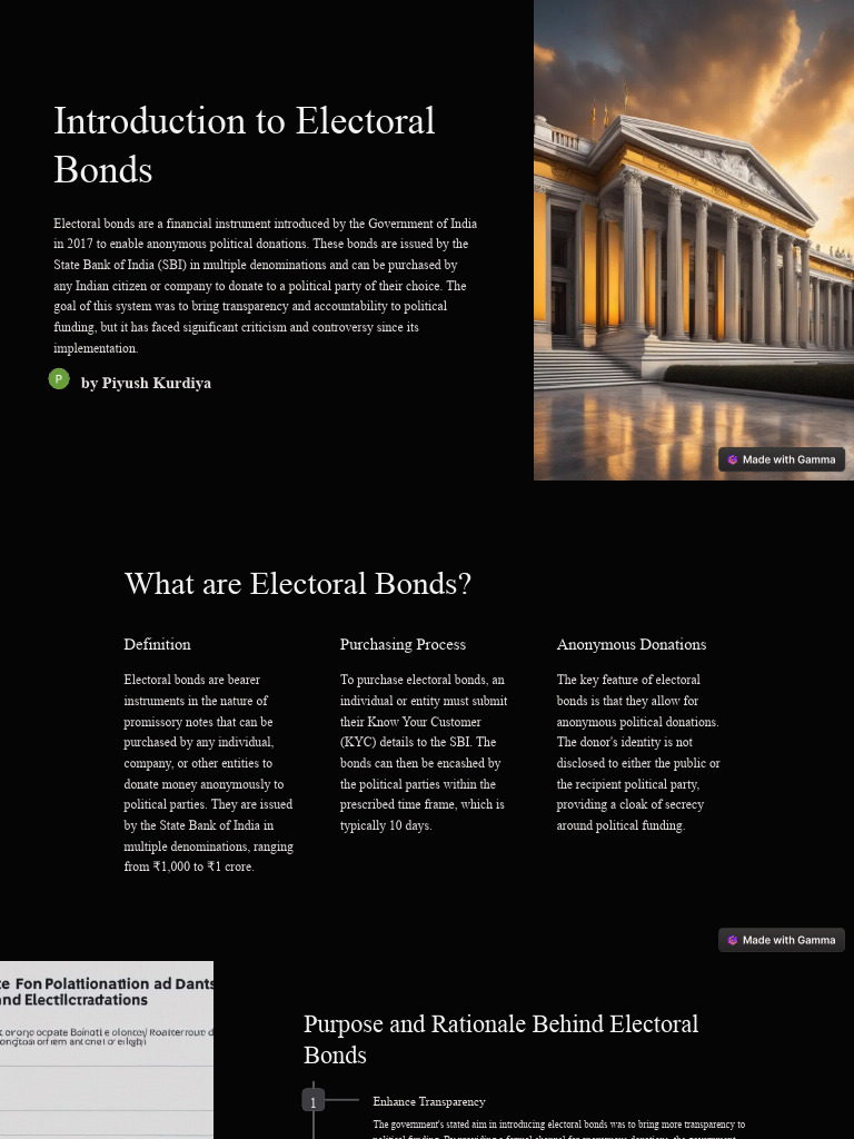 Understanding India's Electoral Bonds | PDF | Accountability | Governance