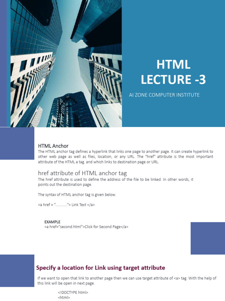 HTML Lecture3 | PDF