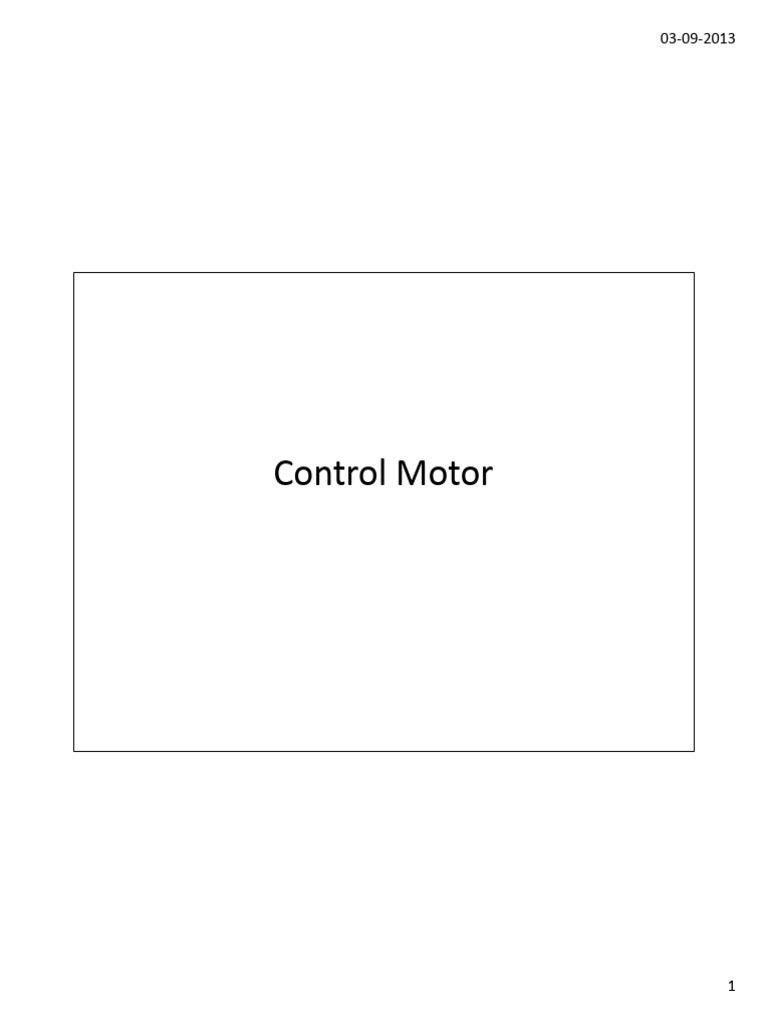 Clase 5 control motor | PDF | Comportamiento | Mecanica clasica