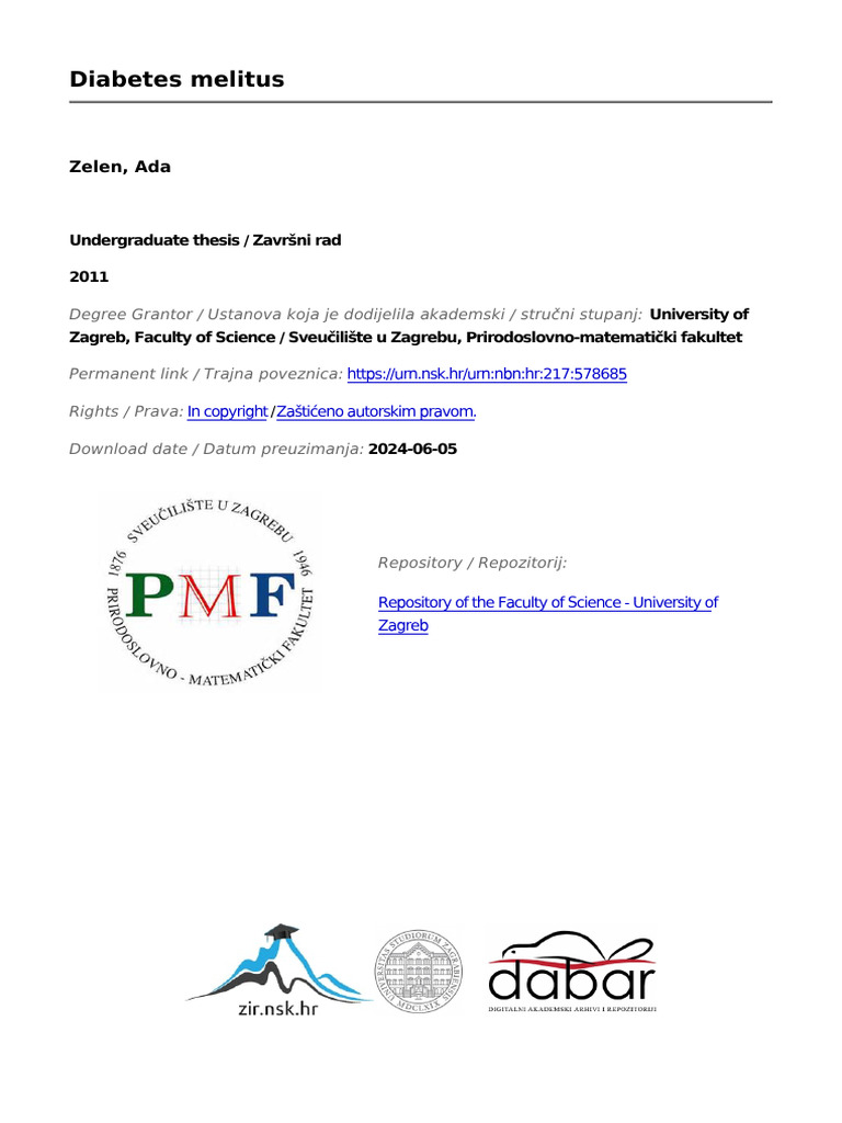 Zelen Ada PMF 2011 Zavrs Sveuc | PDF