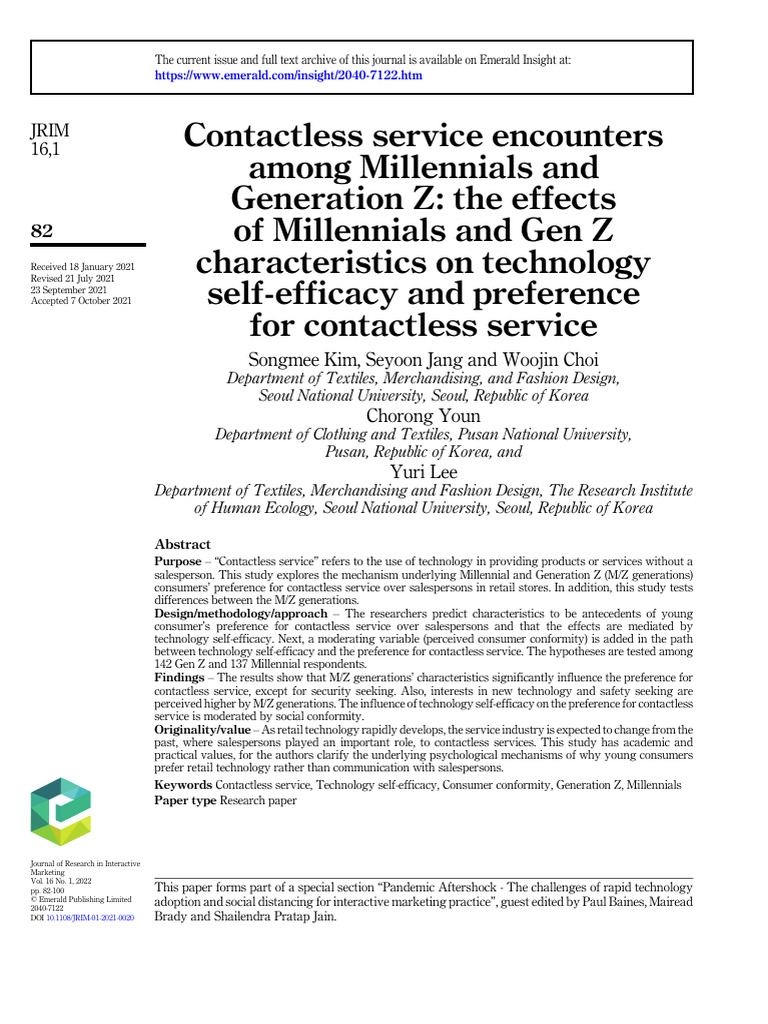 10 1108 - Jrim 01 2021 0020 | PDF | Self Efficacy | Behavior