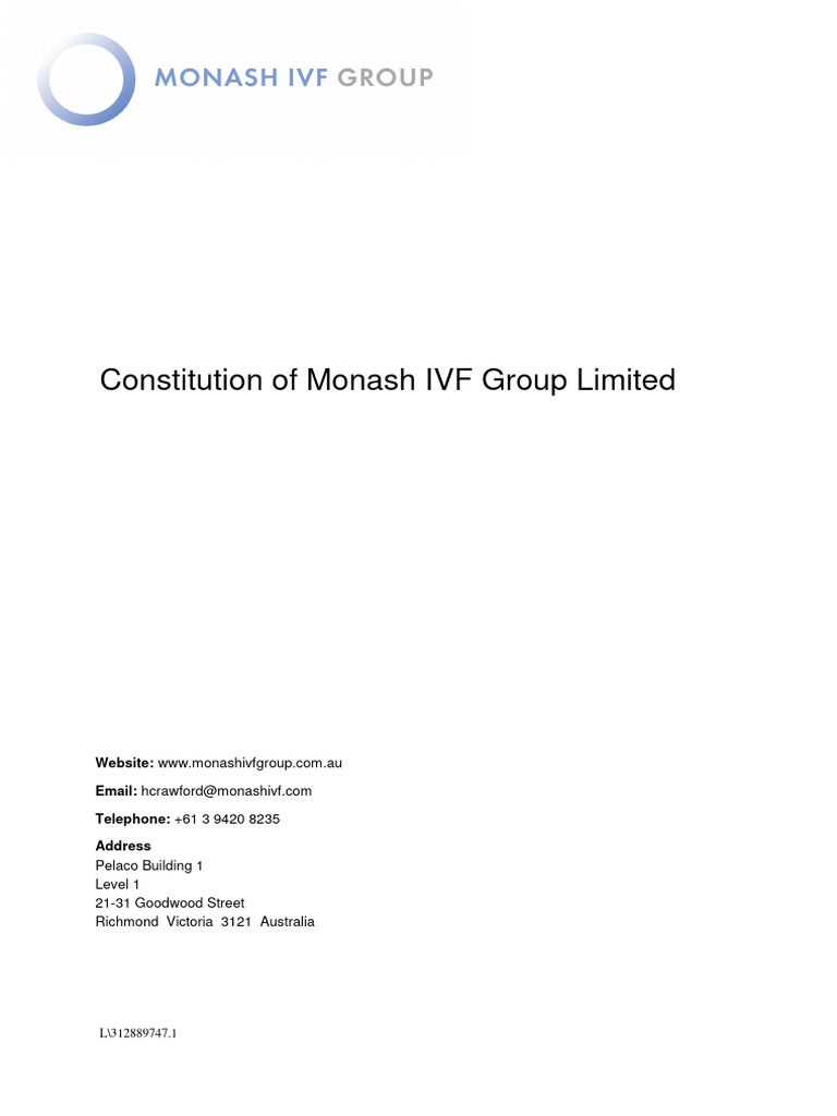 Monash IVF Group Ownership and Dividends | PDF | Preferred Stock | Dividend