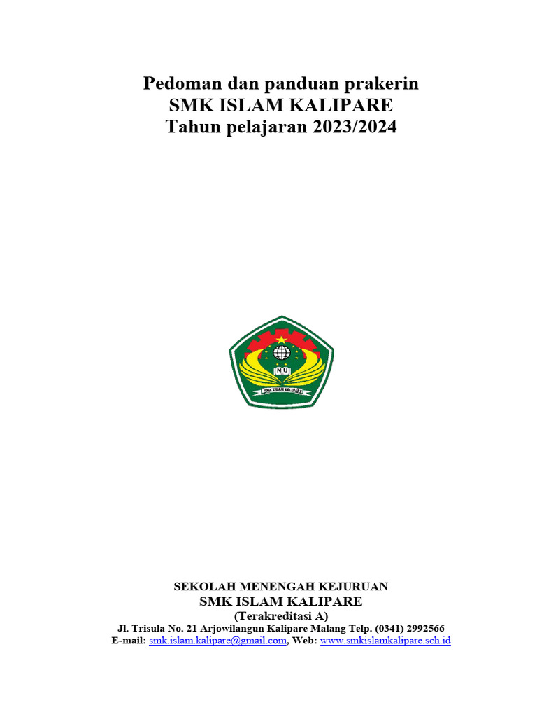 Pedoman Prakerin SMK Islam Kalipare | PDF | Bisnis