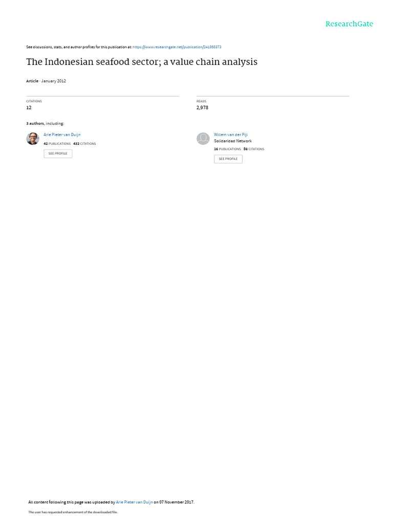 Seafood Value Chain | PDF | Tuna | Aquaculture