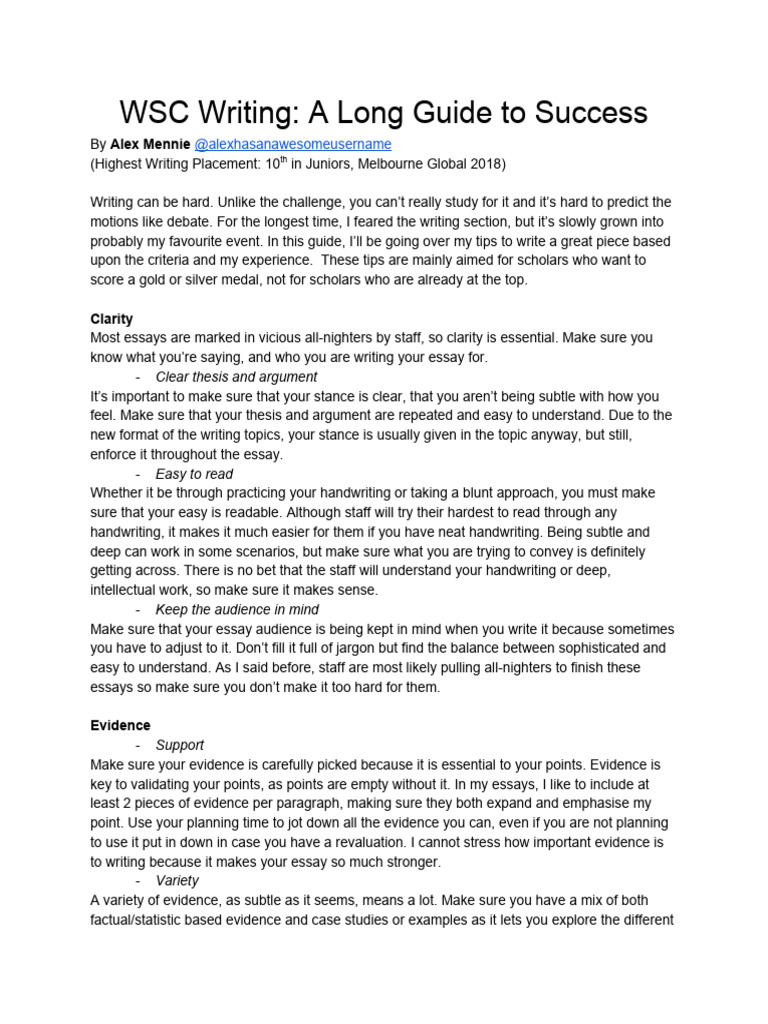 SOA Writing A Long Guide To Success | PDF | Essays | Human Communication