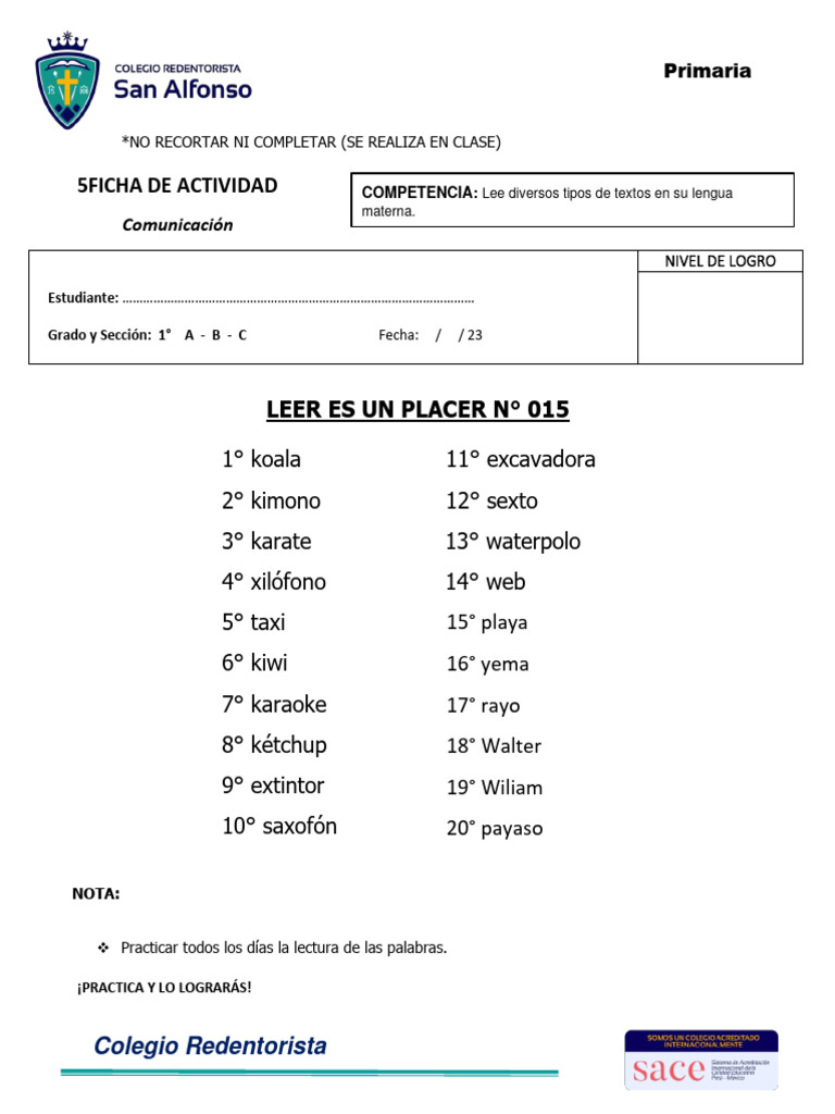 Leer Es Un Placer N015 - 1G | PDF