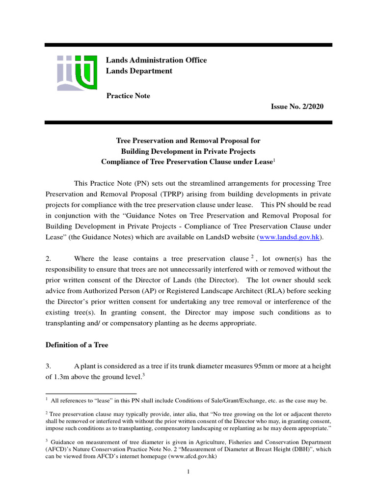 TPRP Guidelines for Private Developments | PDF | Lease | Pruning