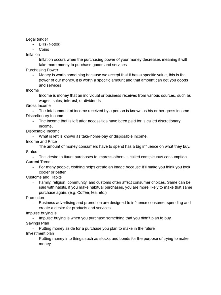 Financial Literacy: Income, Savings, and Credit | PDF | Finance & Money ...
