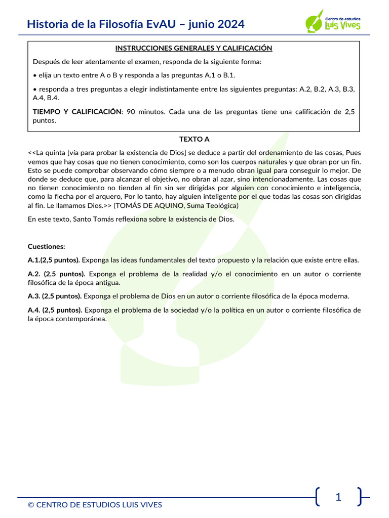 Filosofia Evau Jun24 | PDF | Teoría de sustancias | Immanuel Kant