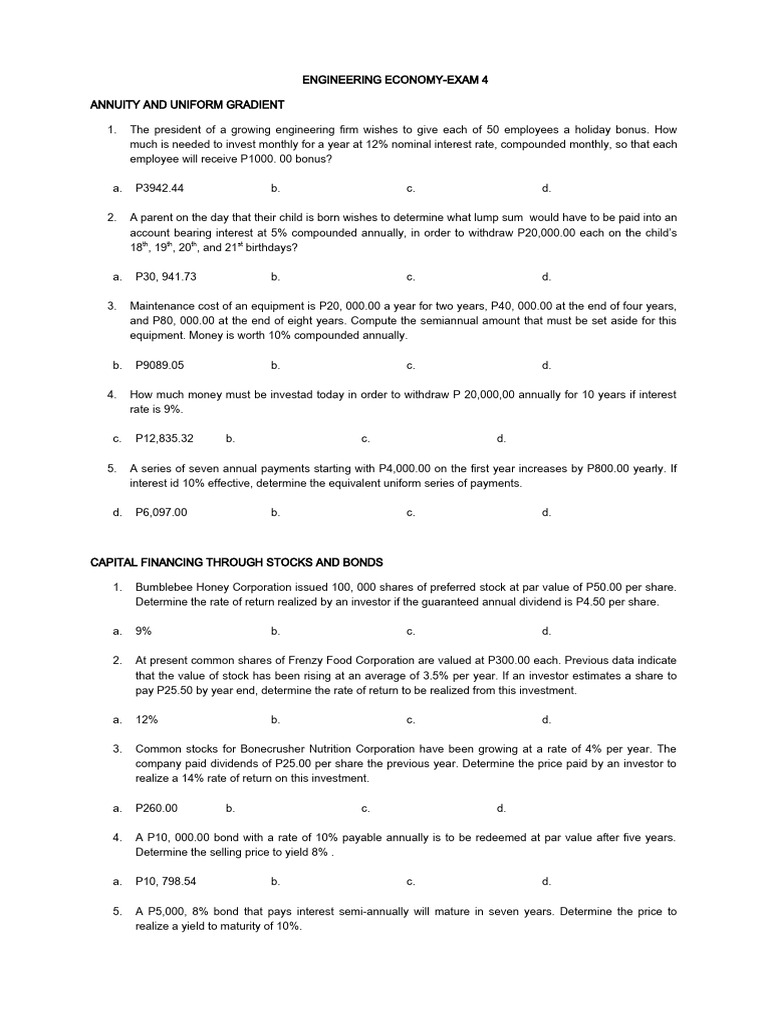 Eco - 4 | PDF | Depreciation | Interest