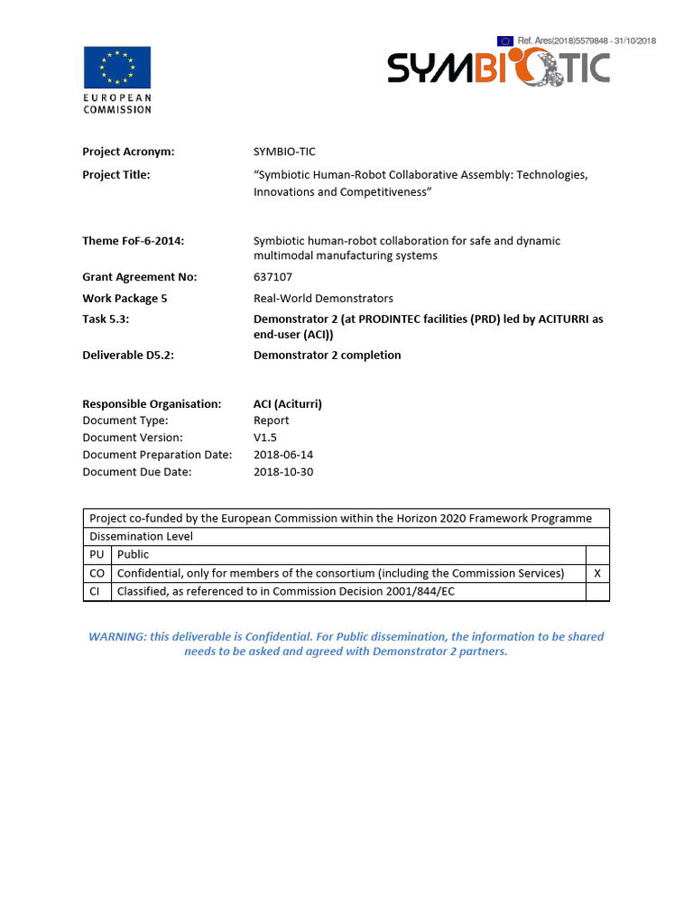 Symbiotic Human-Robot Collaboration For Safe and Dynamic | PDF ...