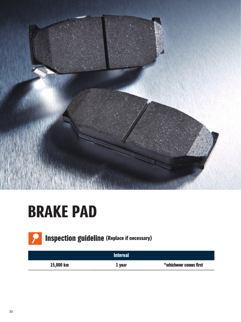 Brake Pad Inspection Guidelines | PDF