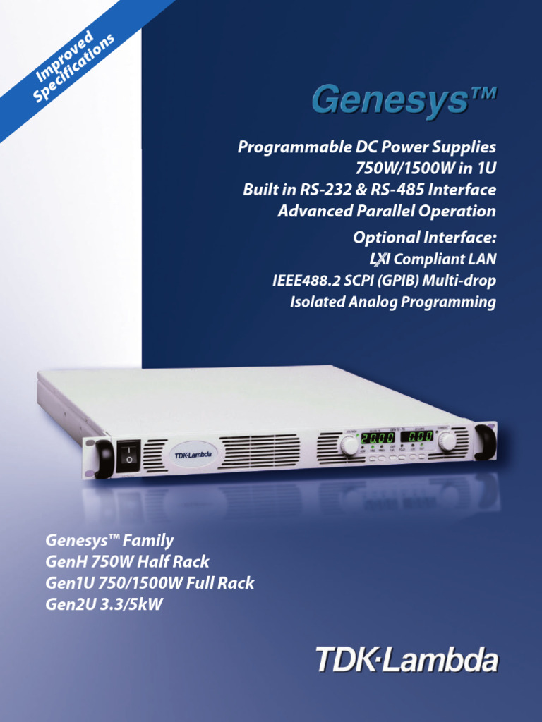 Genesys e 1u-750w-1500w | PDF | Power Supply | Electrical Connector