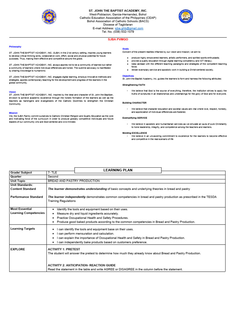 Bread and Pastry Production Curriculum Guide | PDF | Cakes