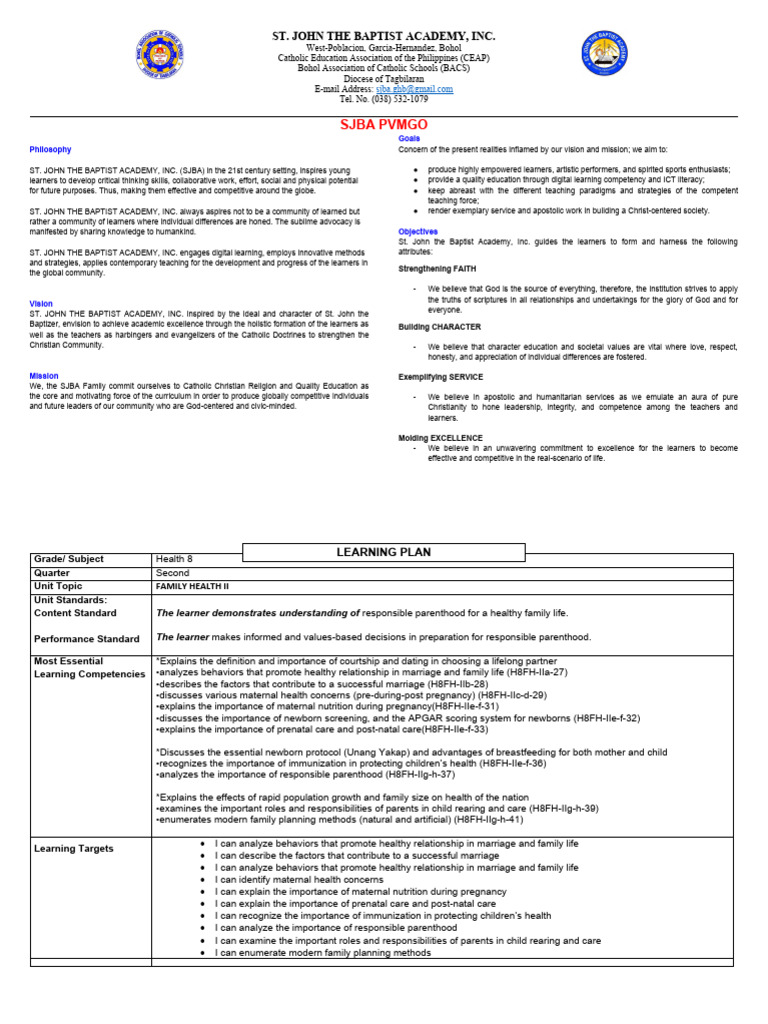 Lp-Health 8 (2nd Quarter) | Download Free PDF | Pregnancy | Parenting