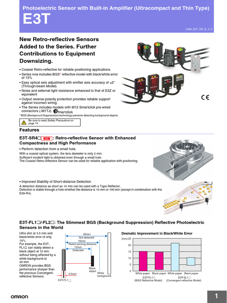Photoelectric Sensor E3t - Ds - csm429 | PDF | Power Supply | Bipolar ...