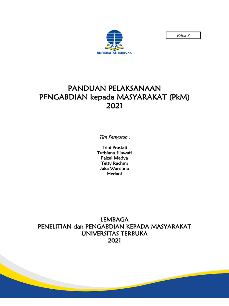 Panduan Pelaksanaan PKM Edisi 3 | PDF