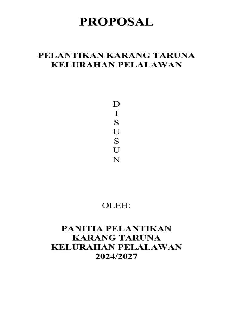 Proposal Pelantikan | PDF