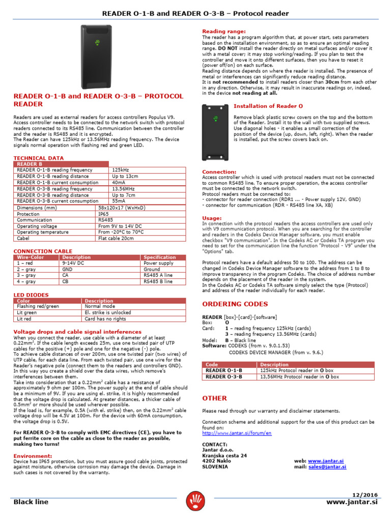 Manual Protocol Reader O EN | PDF | Power Supply | Telecommunications