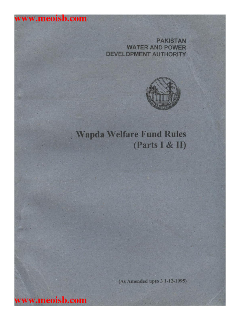 WWF Rules Wapda 1995 | PDF