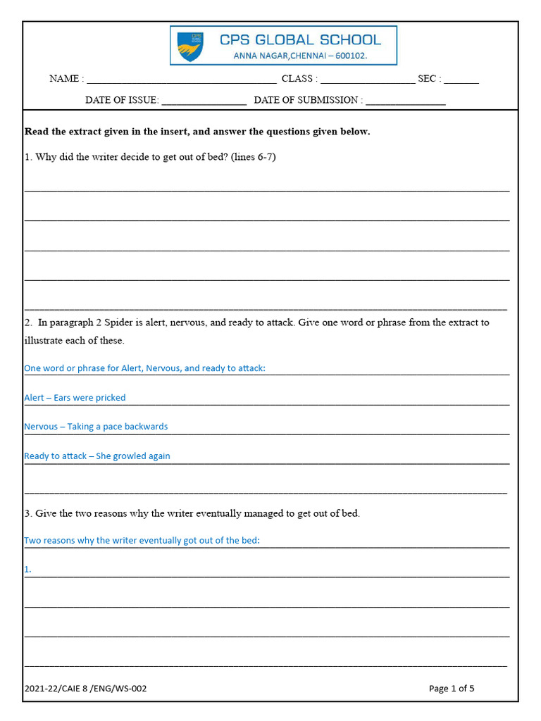 Edit - Term II English Grade 8 Revision Pack 2 Question Paper ...