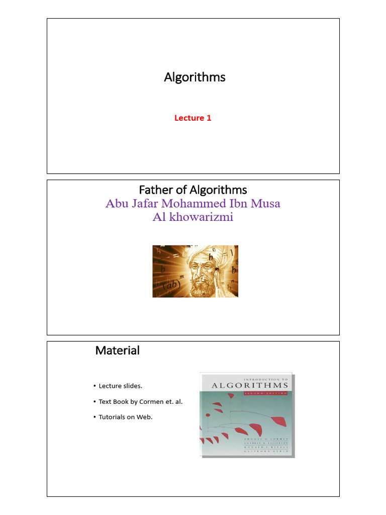 Lecture 1 (6 Files Merged) (6 Files Merged) | Download Free PDF | Algorithms | Data Type