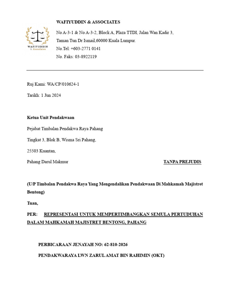 Surat Representasi | PDF