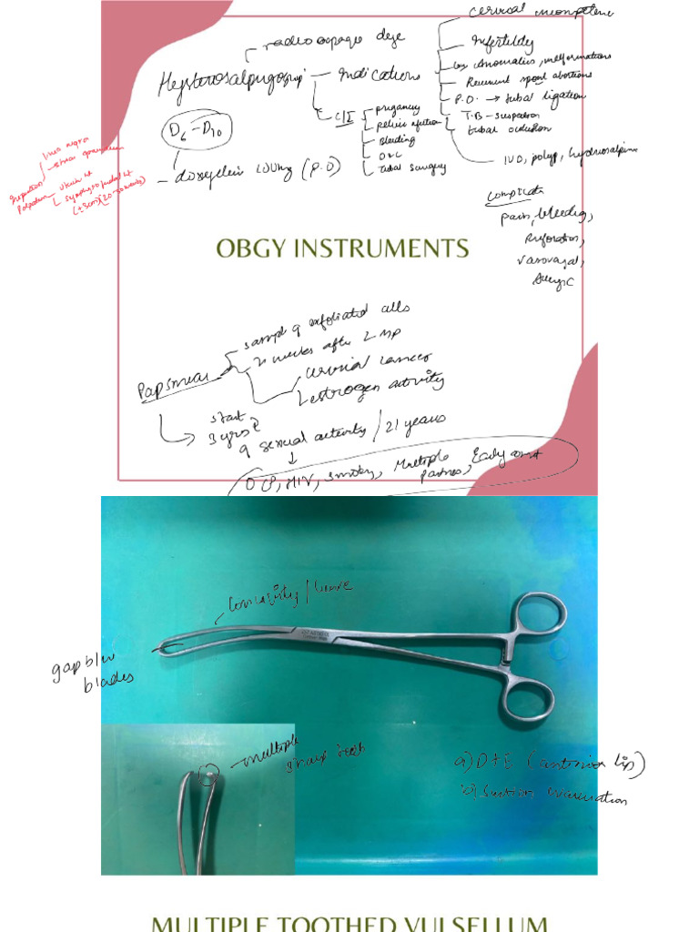 Obgyn (Instruments + Drugs) | PDF