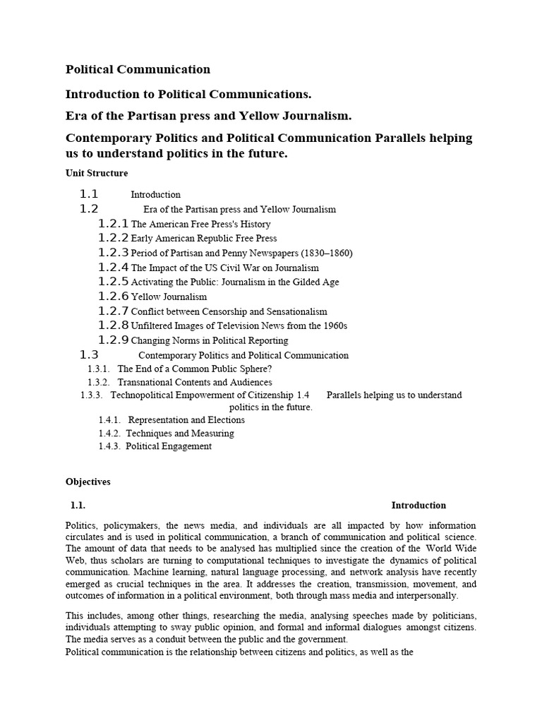 Political Communication | PDF | Political Communication | Communication
