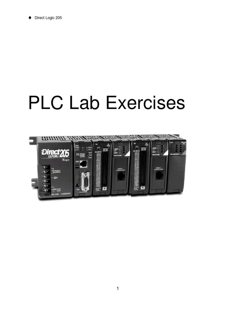 Plc Lab Exercises Programmable Logic Controller Electronics