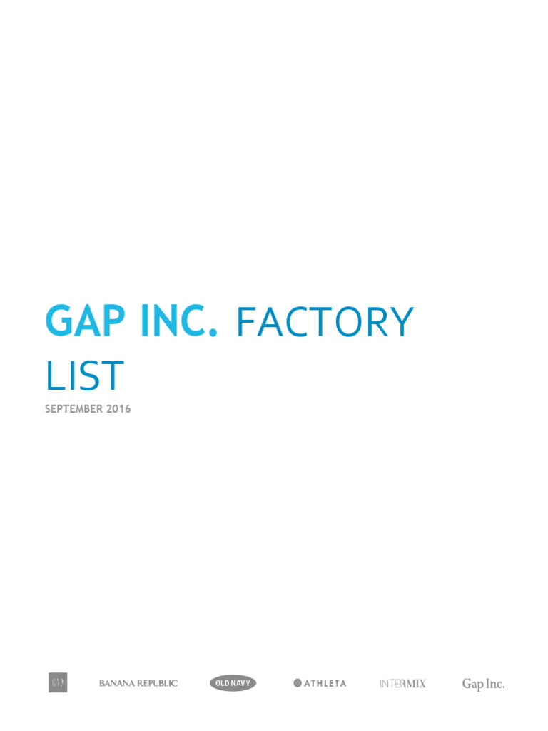 Gap Inc Factory List | PDF | Cambodia | Bangladesh