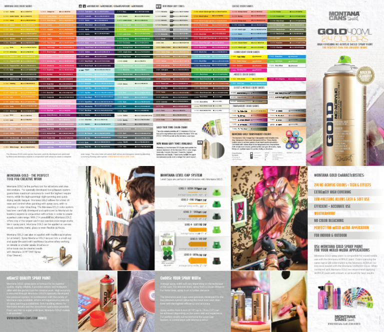 Montana Gold Color Chart | PDF | Paint | Color