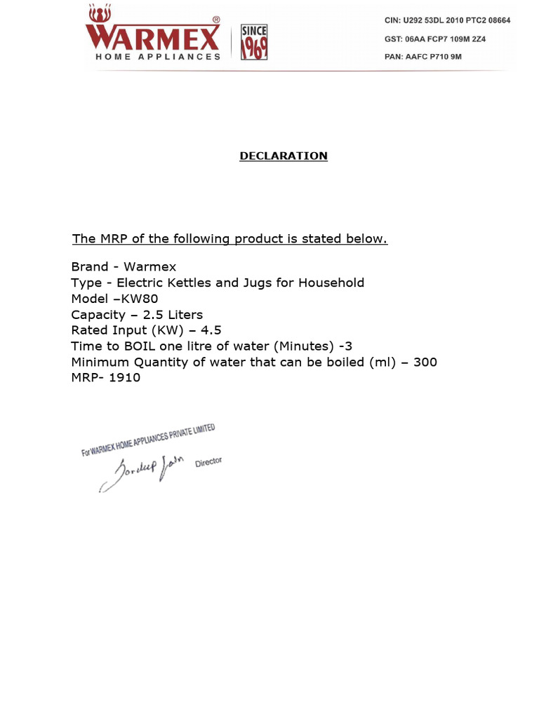 Declaration | PDF | Home & Garden | Science & Mathematics