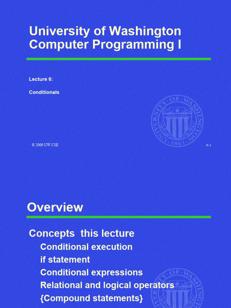 Intro to Conditionals in C | PDF | Control Flow | Computing