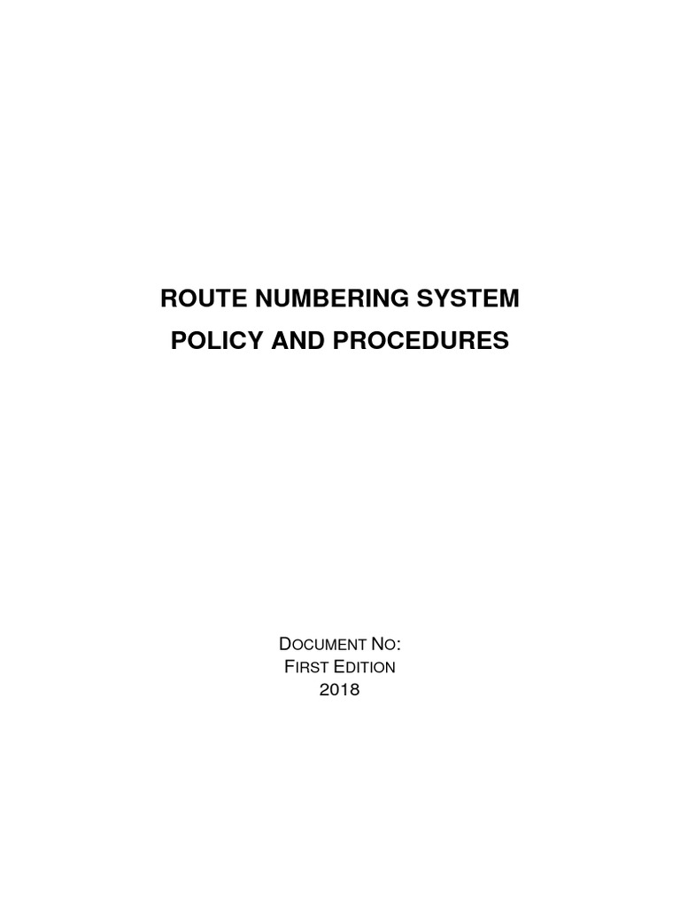 ADM Route Numbering Guidelines | Download Free PDF | Traffic ...