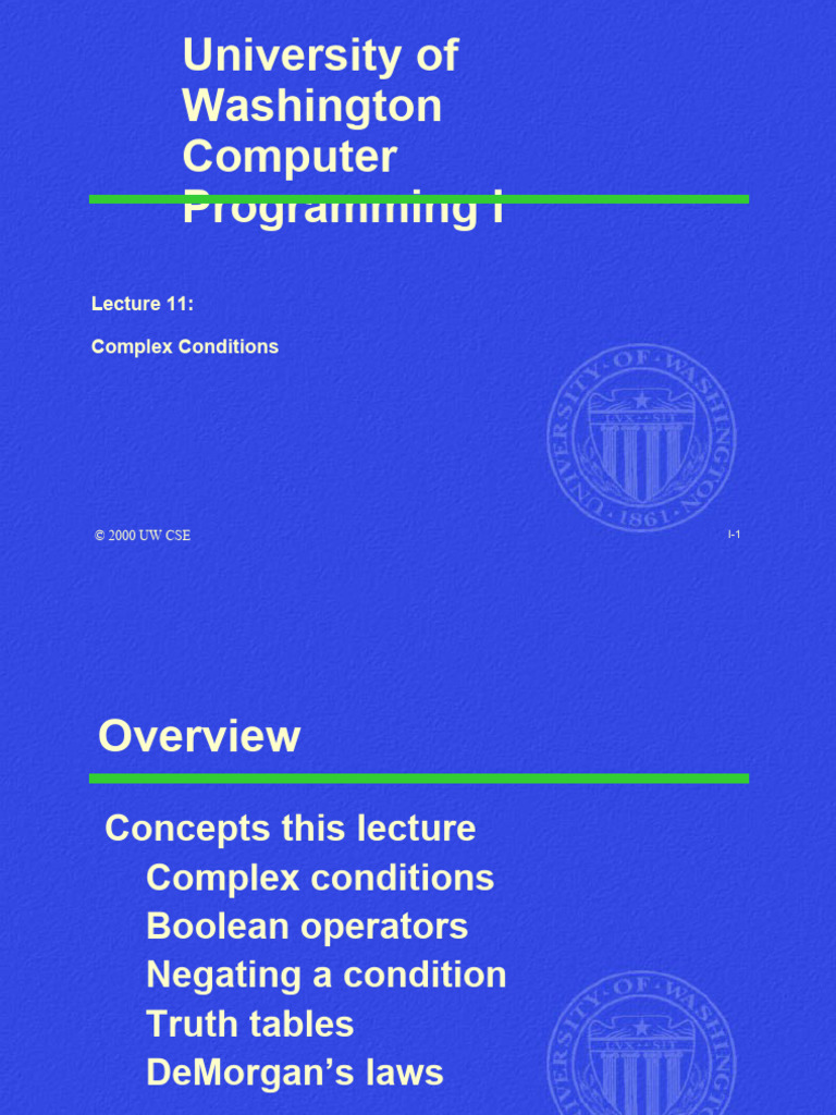 Complex Conditions in C Programming | PDF | Mathematics | Logic