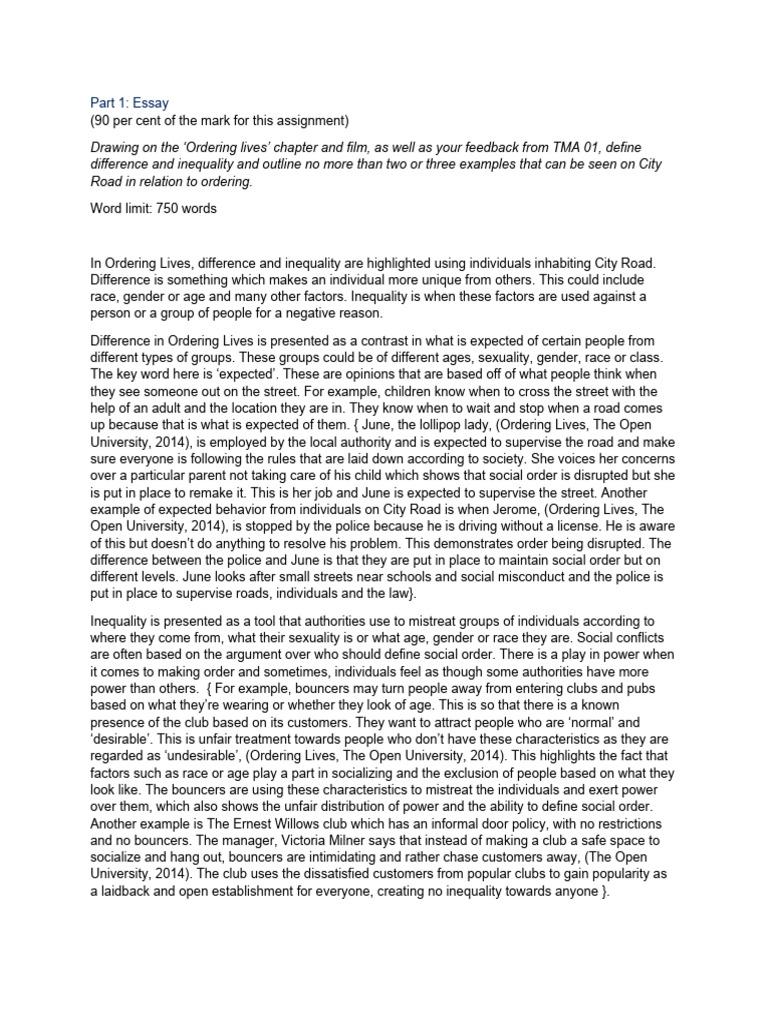 Tma02 Assignment | PDF | Social Science | Wellness