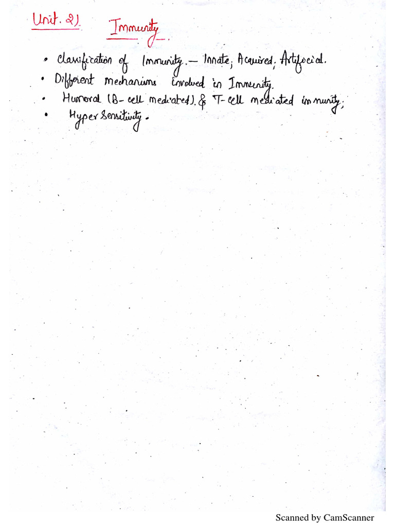 IMMUNITY-[KS_Modern]-Handwritten_notes | PDF