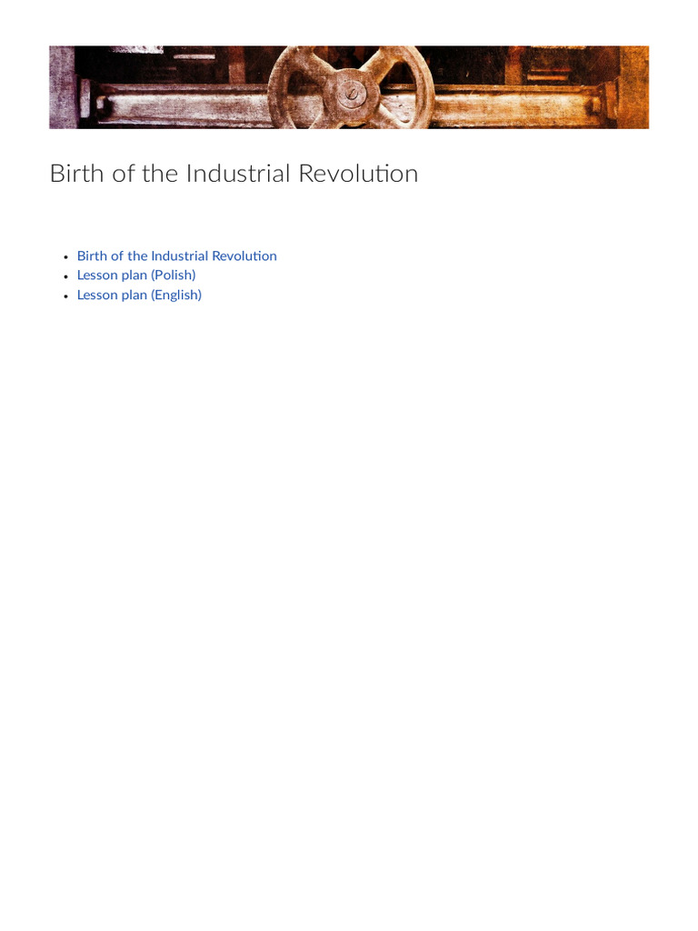 Birth of The Industrial Revolution | PDF | Industrial Revolution | Loom
