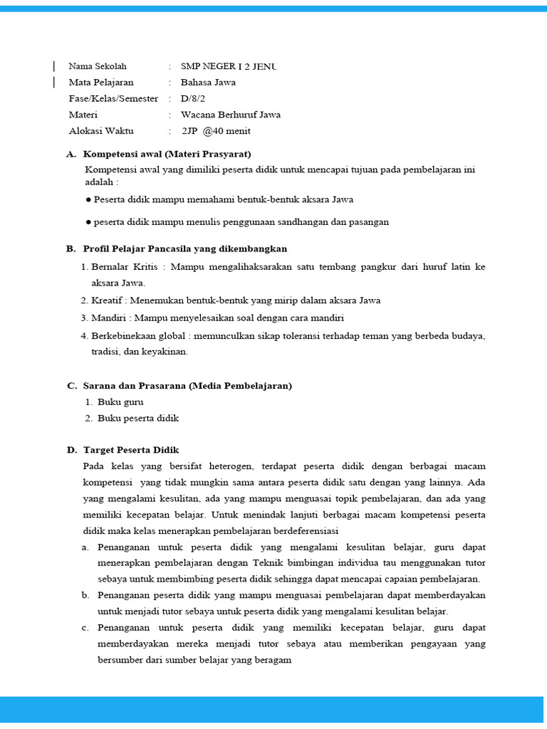 Modul 5 Aksara Jawa | PDF | Seni & Disiplin Bahasa | Kajian Bahasa Asing